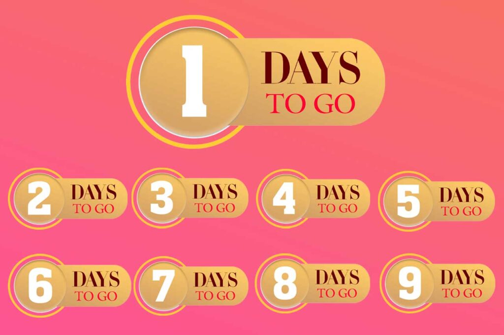 Days To Go Transparent Images Download | Vector and PSD Files