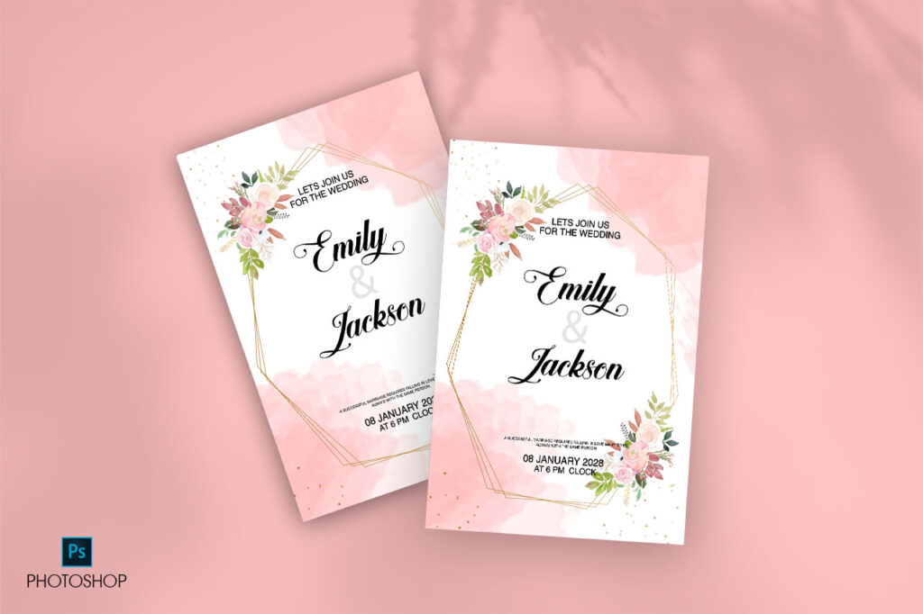 Wedding Invitation Card Design | Wedding Template PSD