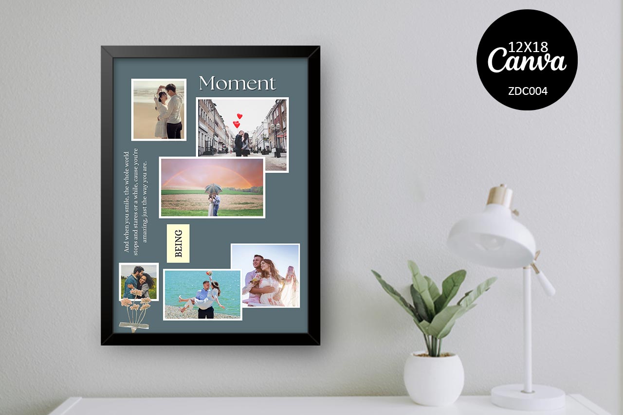 Anniversary Collage Template – 12x18 Editable Canva Design