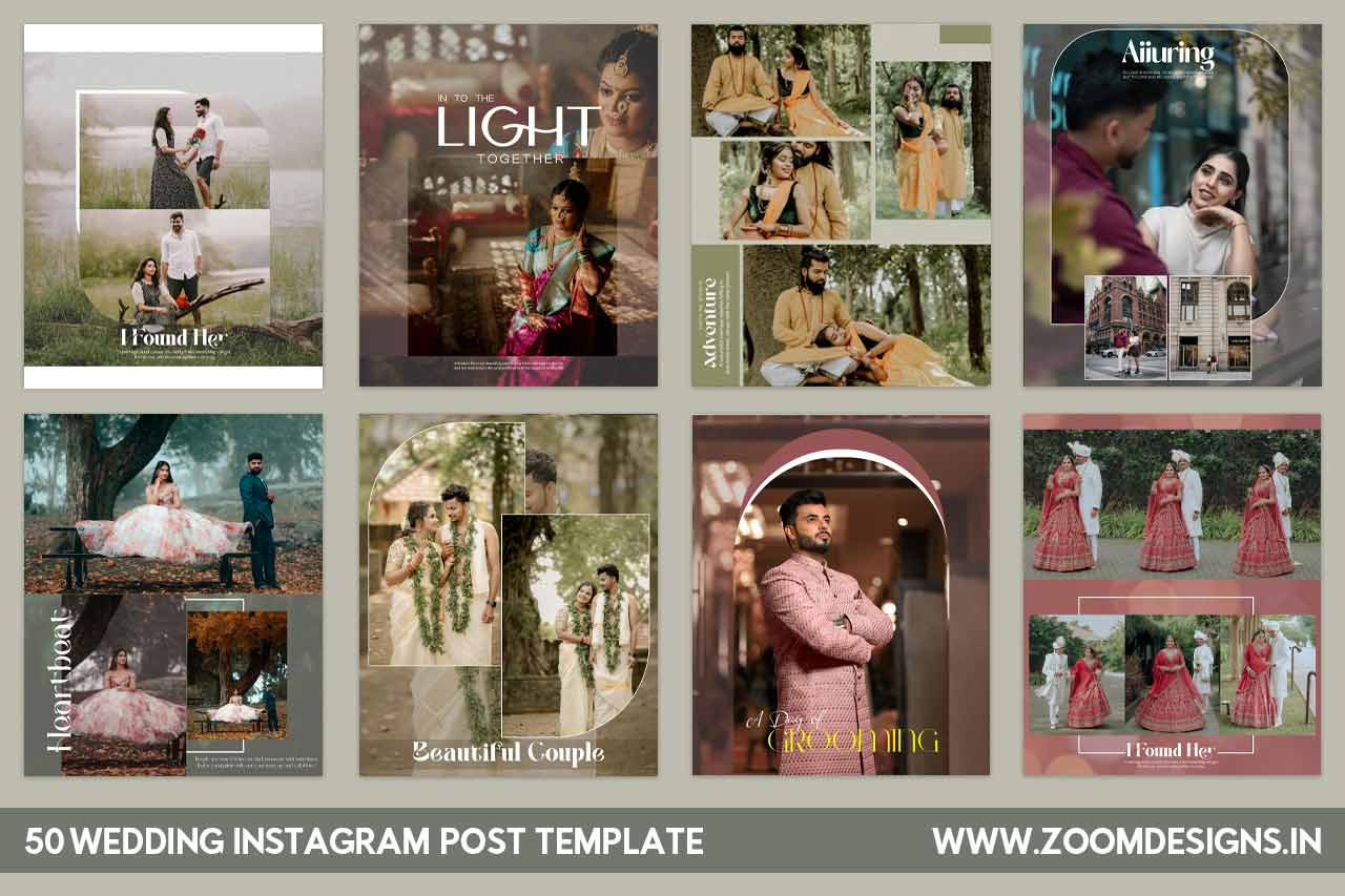 wedding Instagram Post Templates Psd