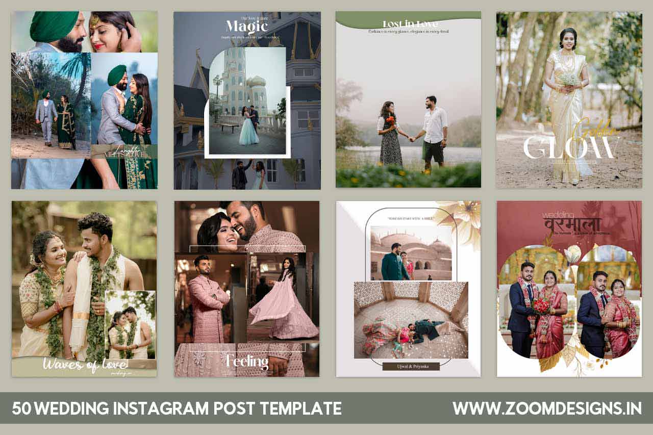 wedding Instagram Post Templates Psd