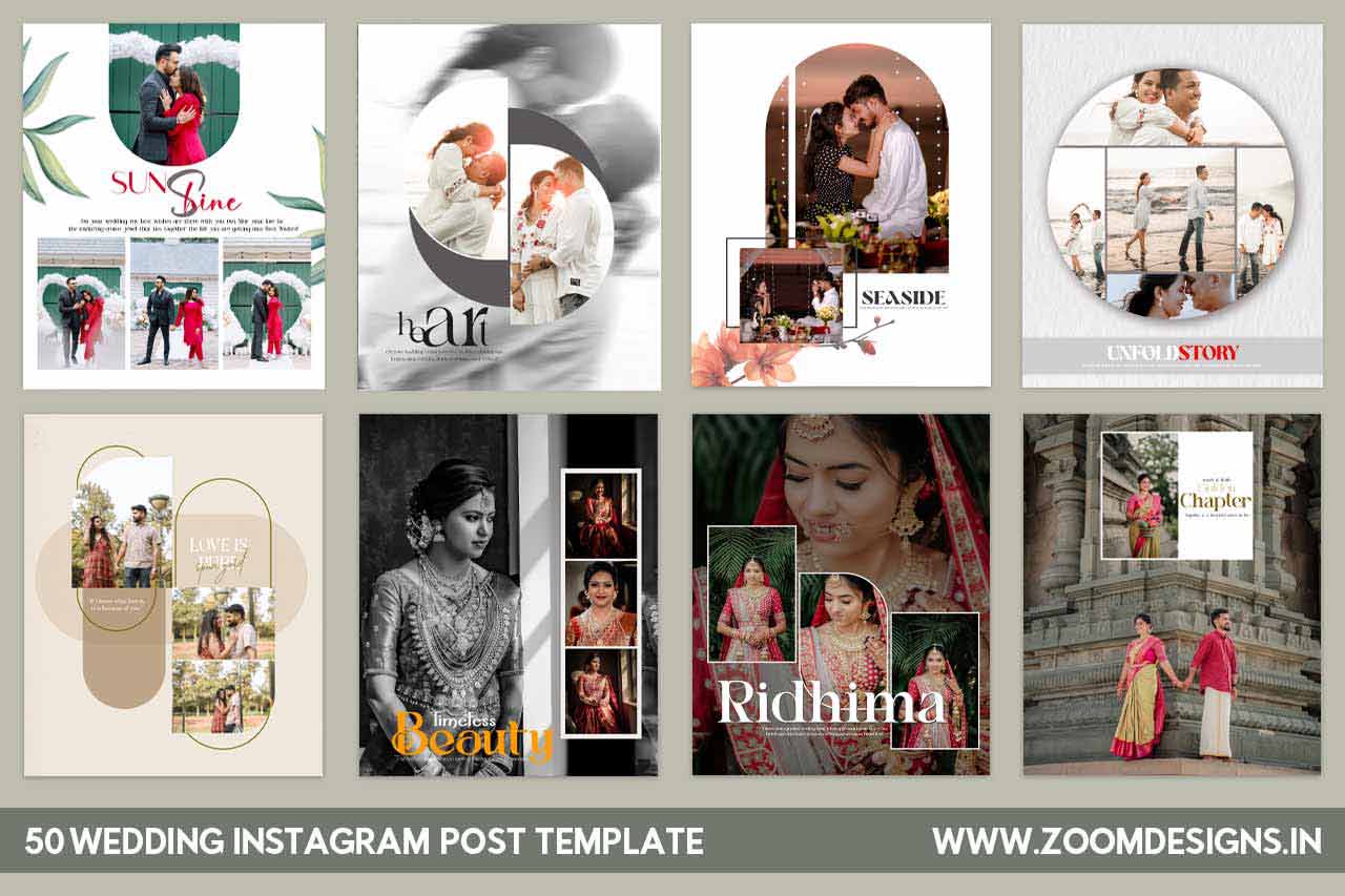 wedding Instagram Post Templates Psd