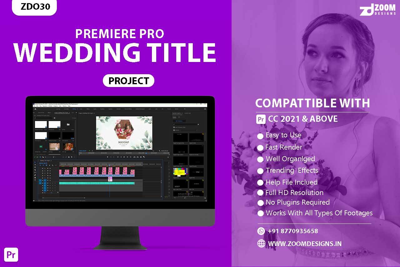 Wedding Title Project for Adobe Premiere Pro