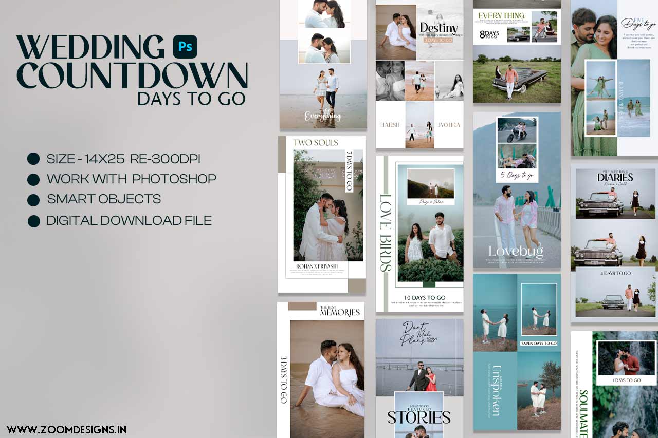 Wedding Countdown Instagram Story PSD