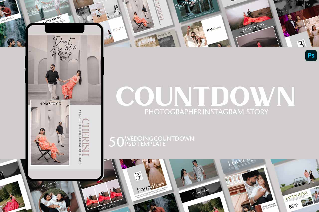Wedding Countdown Instagram Story PSD
