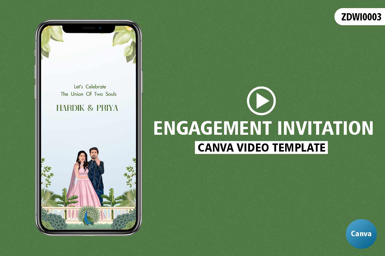 Engagement Invitation Video Template Canva